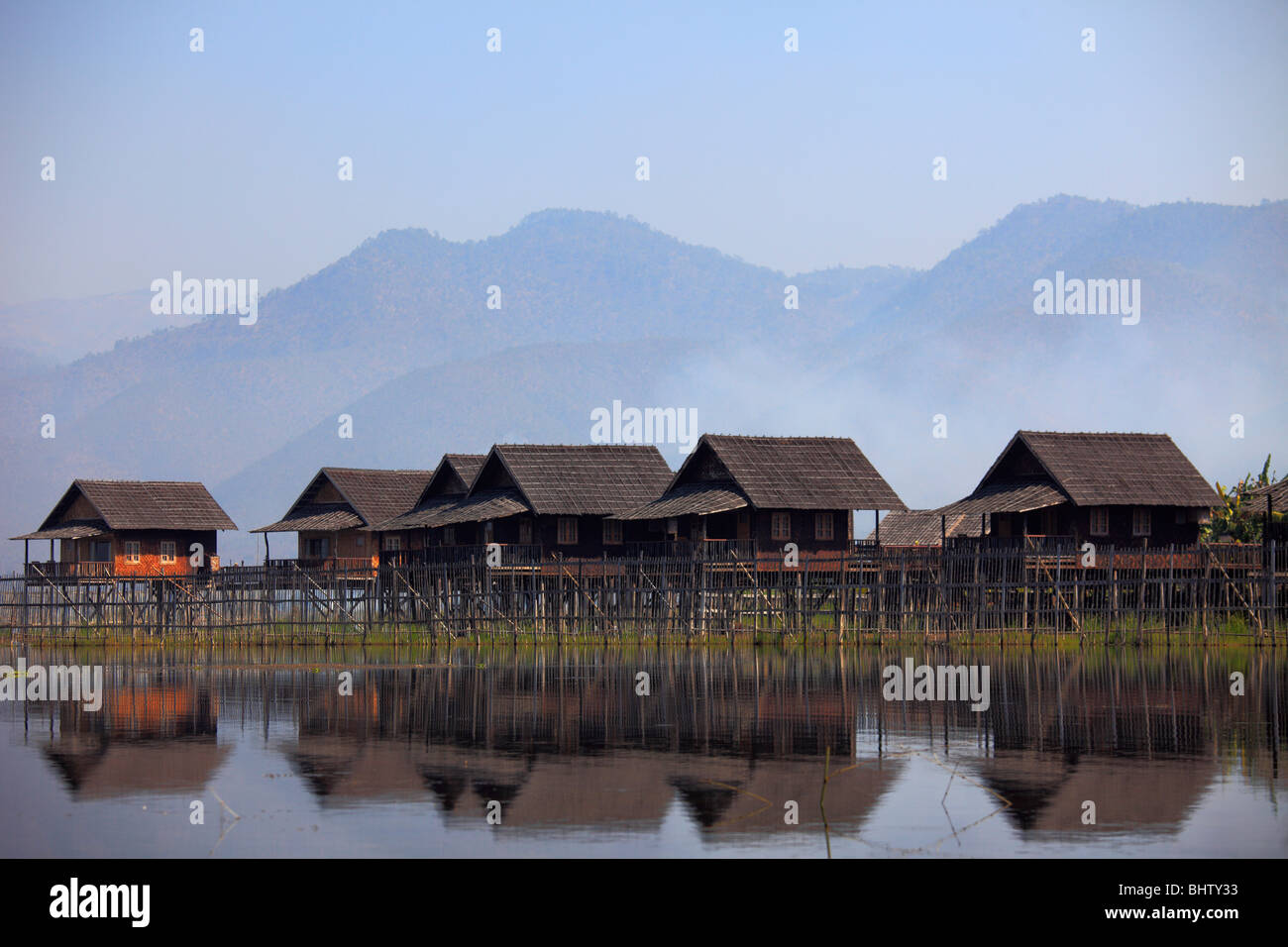 Myanmar, Burma, Inle Lake, resort hotel, Shan State Stock Photo - Alamy