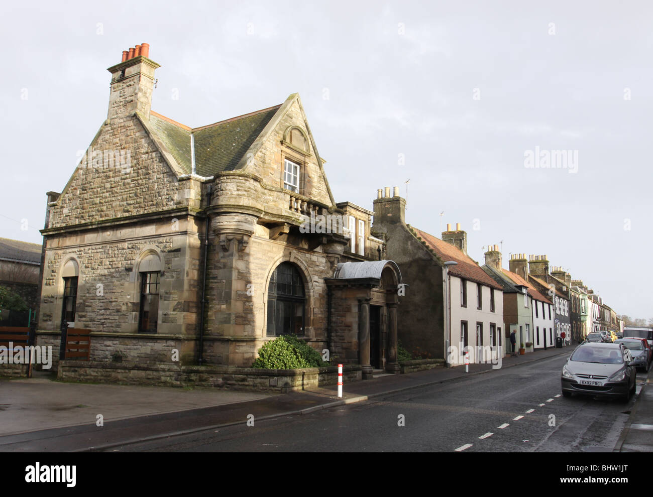 Colinsburgh street scene Fife Scotland December 2009 Stock Photo - Alamy