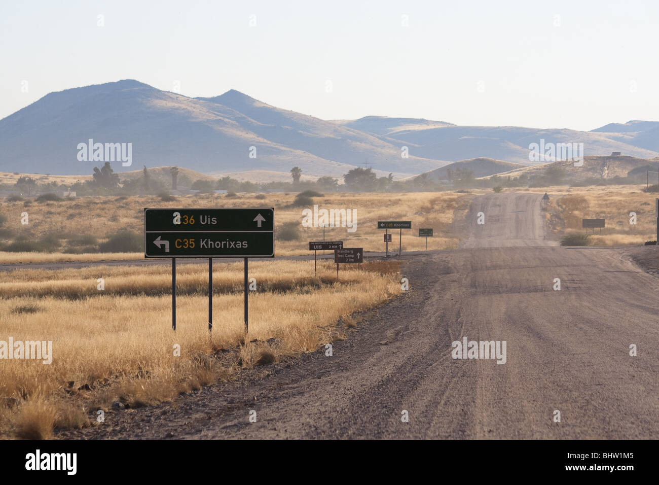 Africa Brandberg Mountain Namibia Road Uis Stock Photo - Alamy
