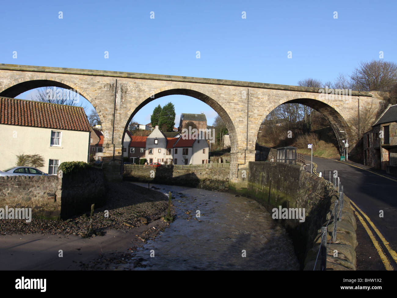 Viaduct Lower Largo Fife Scotland December 2009 Stock Photo - Alamy