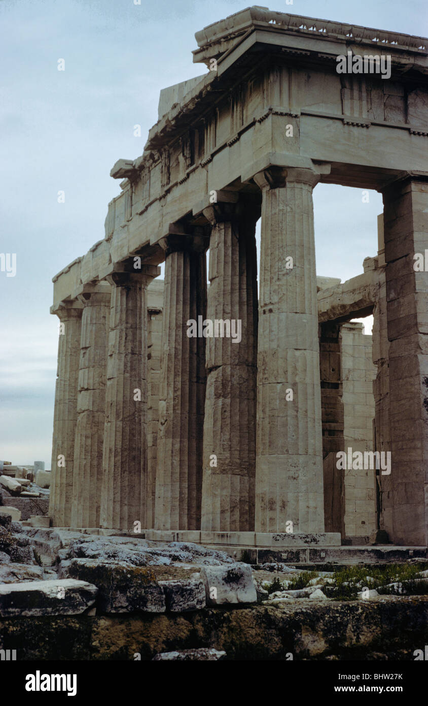Doric columns of the Propylaea, Acropolis, Athens, Greece 680212 008 Stock Photo - Alamy