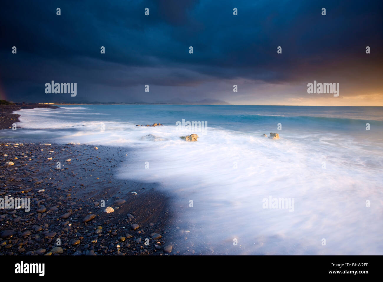 Gooch's Beach, Kaikoura, South Island, New Zealand Stock Photo - Alamy