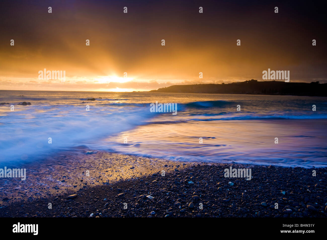 Gooch's Beach, Kaikoura, South Island, New Zealand Stock Photo - Alamy