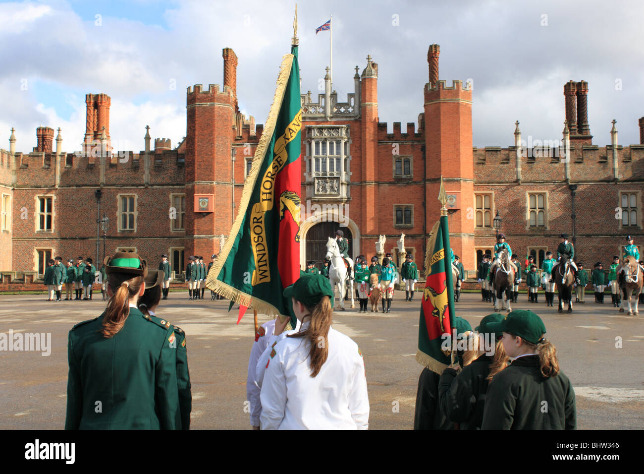 Horse Rangers Association parade to the Chapel Royal, Hampton Court ...