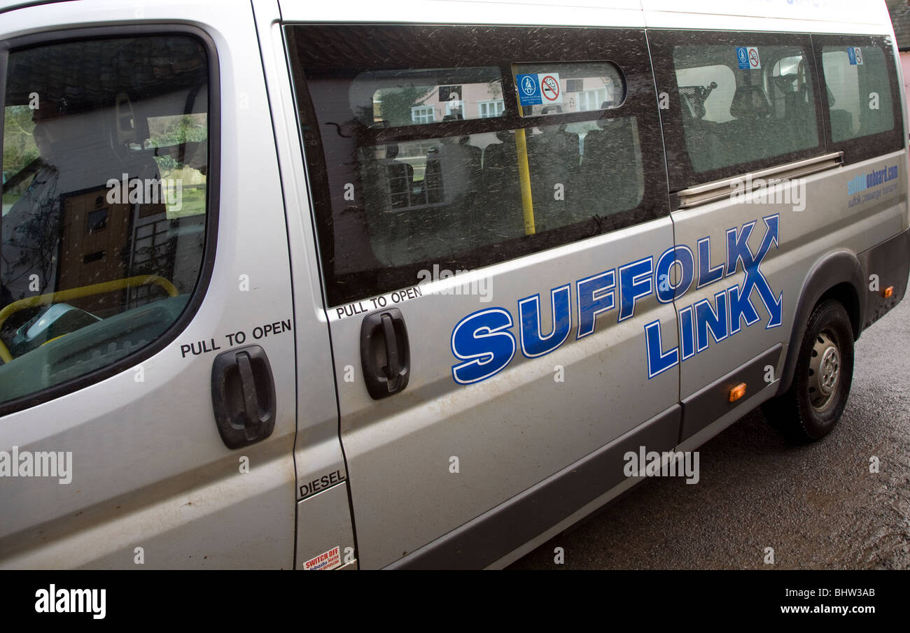 On demand community Suffolk Link rural transport minibus bus service ...