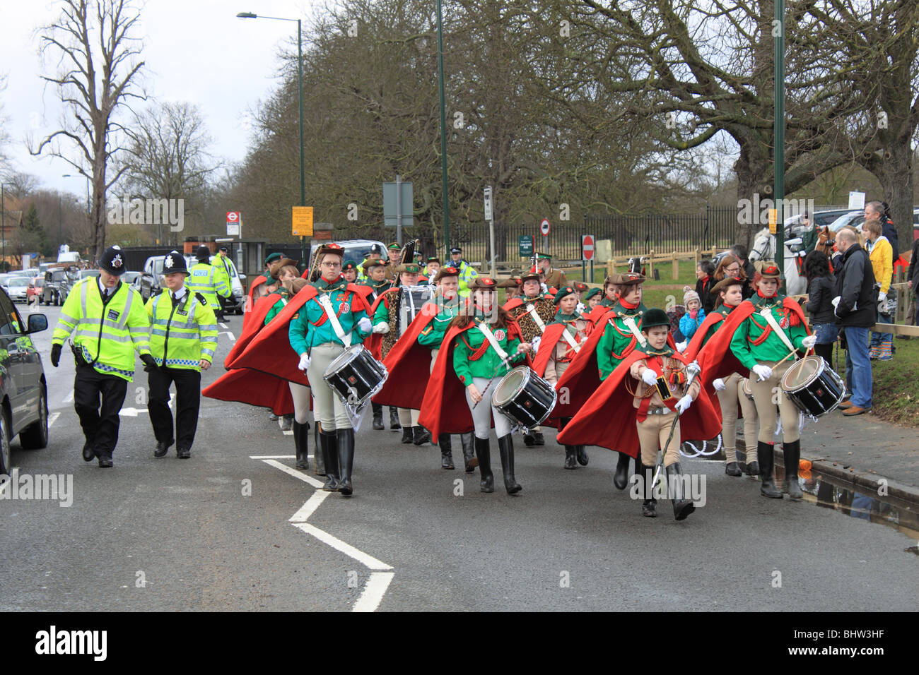 Horse Rangers Association band parade to the Chapel Royal, Hampton ...