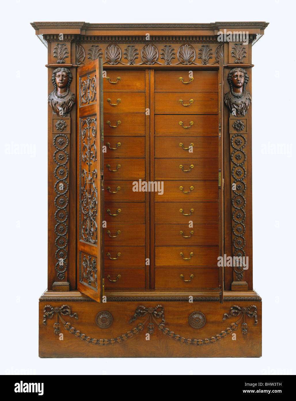 Mahogany clothes press hi-res stock photography and images - Alamy