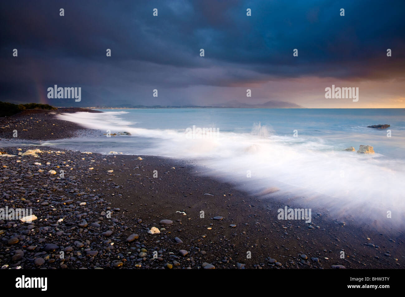Gooch's Beach, Kaikoura, South Island, New Zealand Stock Photo - Alamy