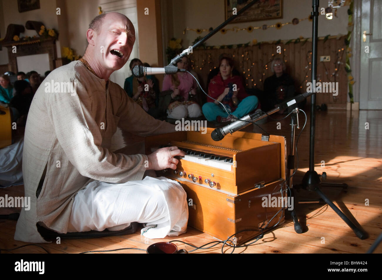 Hare krishna temple ceremony High Resolution Stock Photography and ...