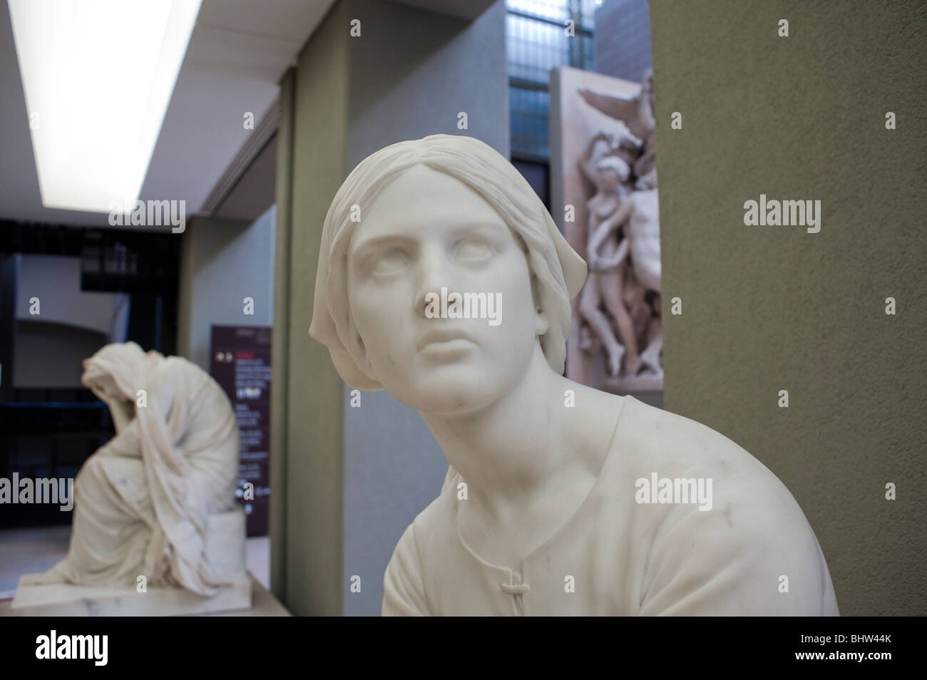 Paris, France - French Sculpture on Display Inside of Orsay Museum ...