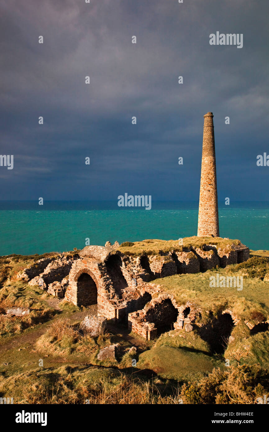 Botallack; mining ruins; coast; Cornwall Stock Photo - Alamy