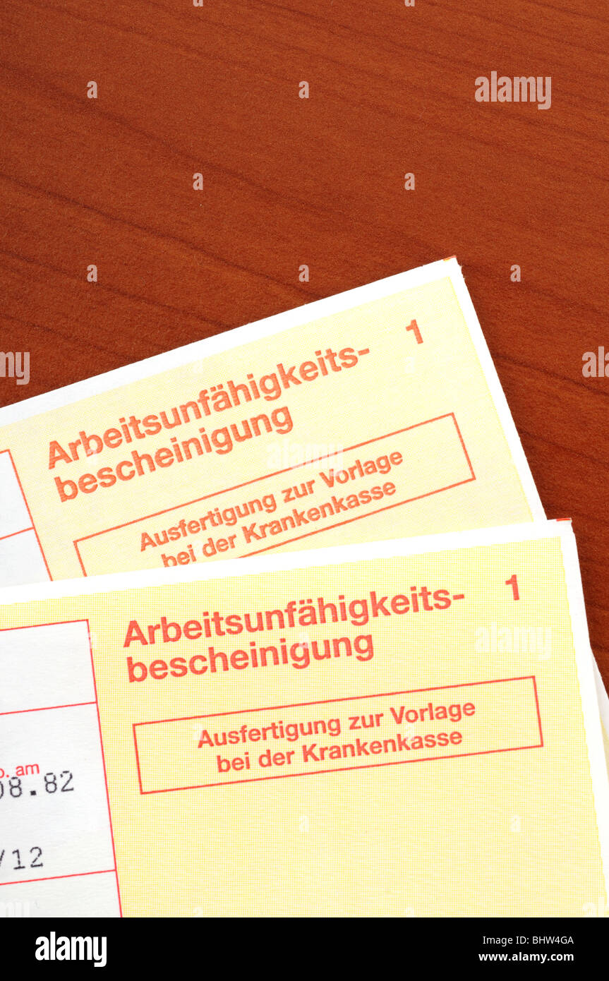 Certificate Of Incapacity For Work High Resolution Stock Photography ...