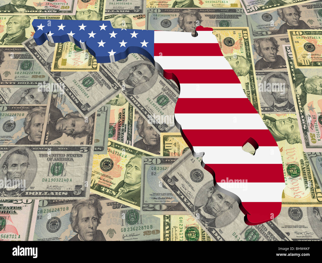 Florida wealth map hi-res stock photography and images - Alamy