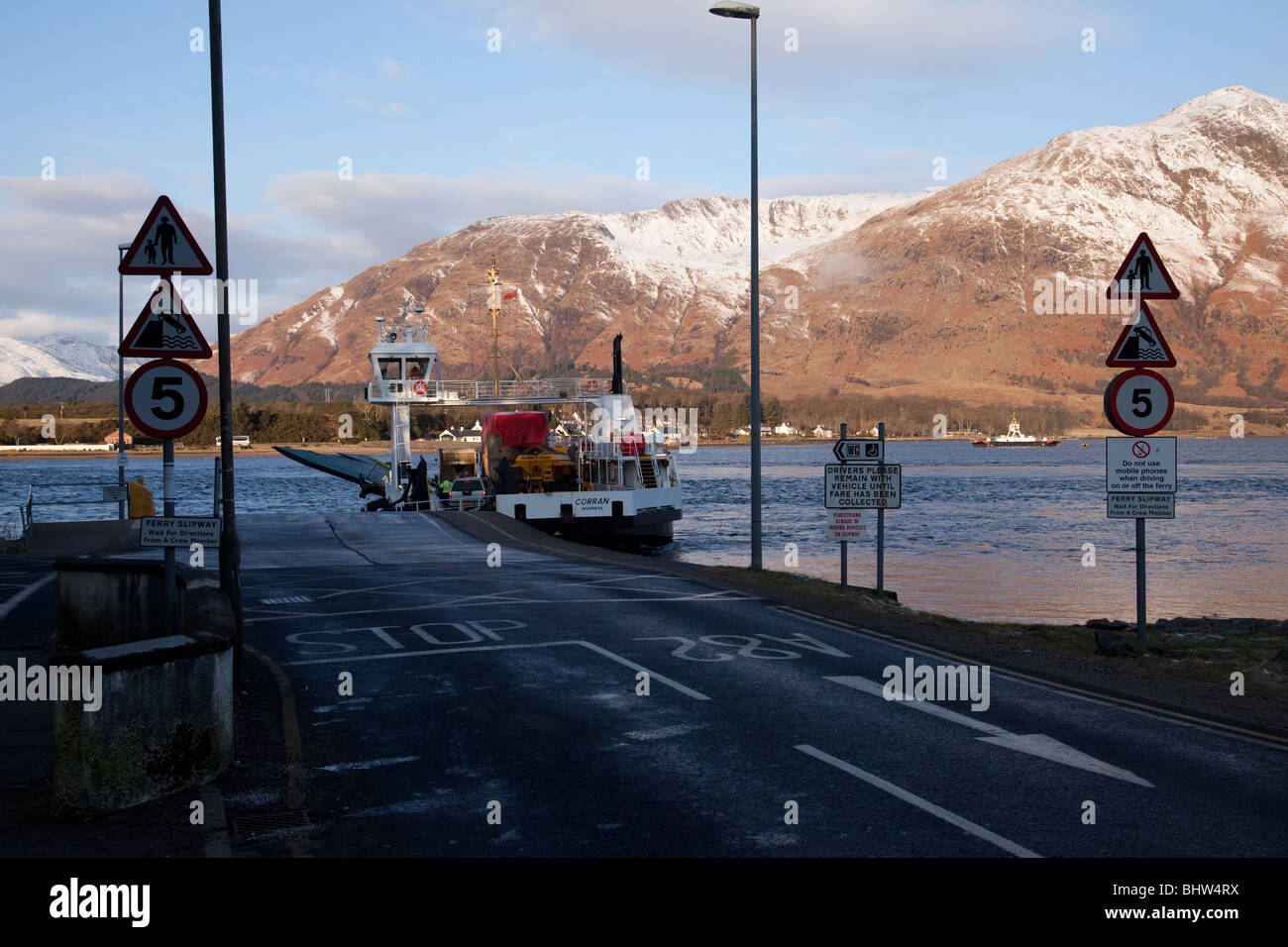 The corran ferry which crosses Loch Linnhe about 8 miles south of Fort ...