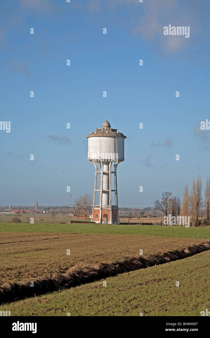 Water-tower in landscape around Ypres Stock Photo - Alamy
