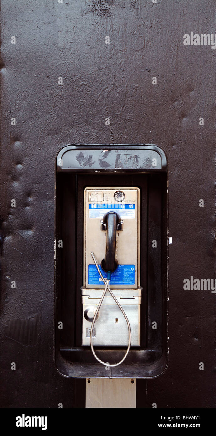 pay phone box, New York Stock Photo - Alamy