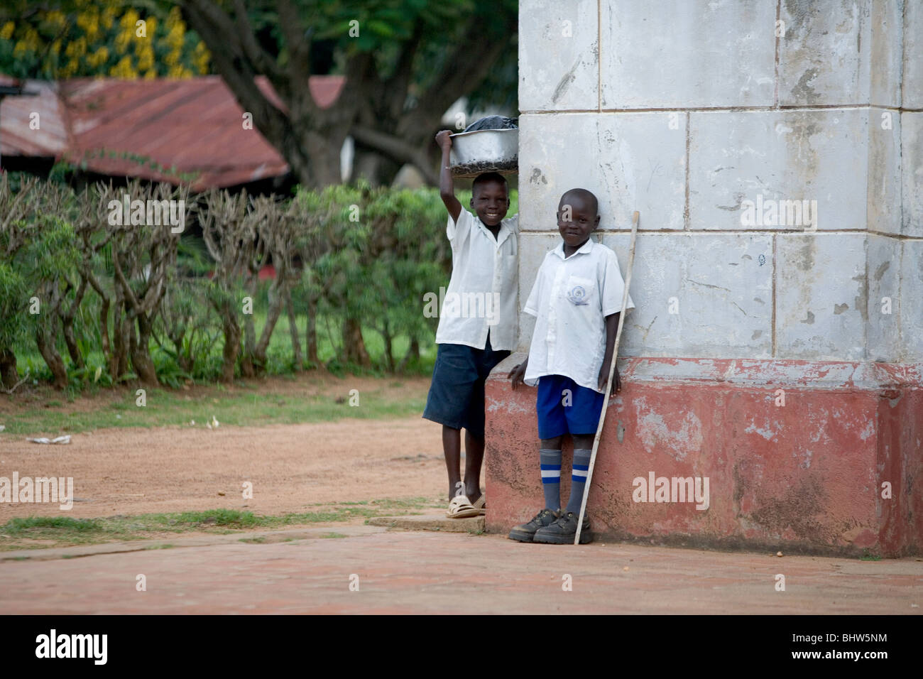 Children wearing school uniform in Uganda, Africa Stock Photo - Alamy