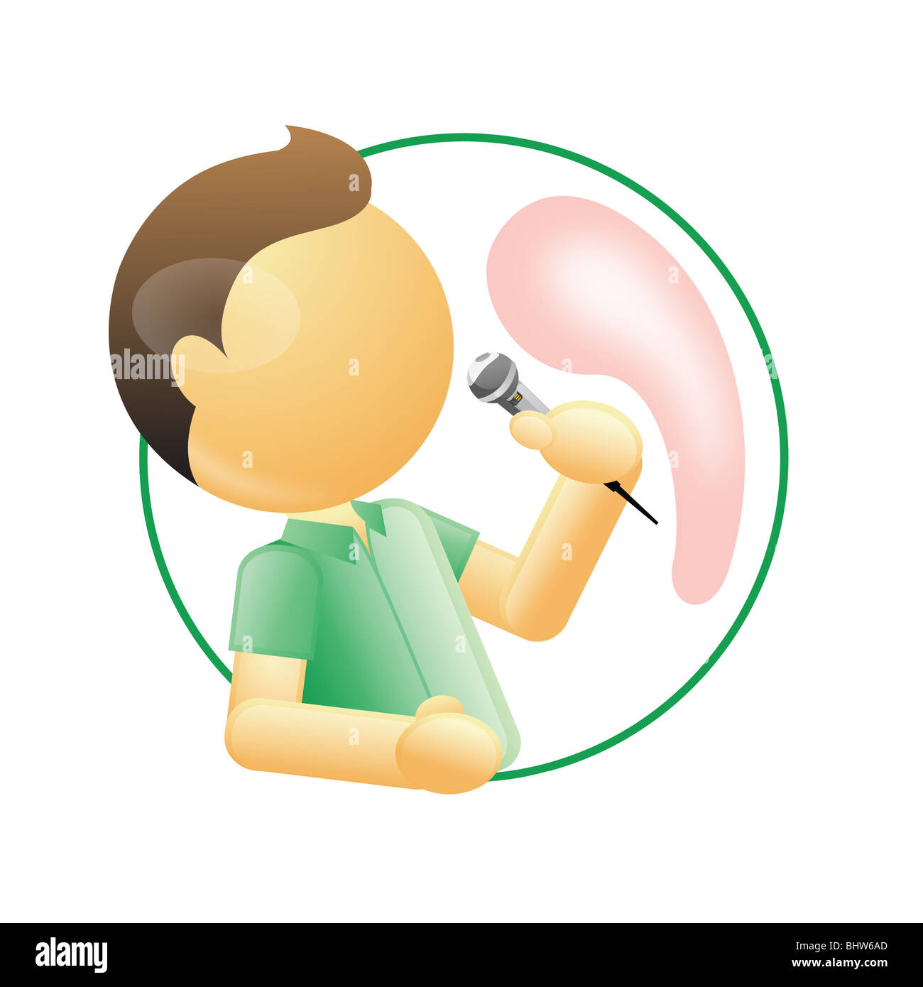 a rockstar, musician holding a mic in hand Stock Photo - Alamy