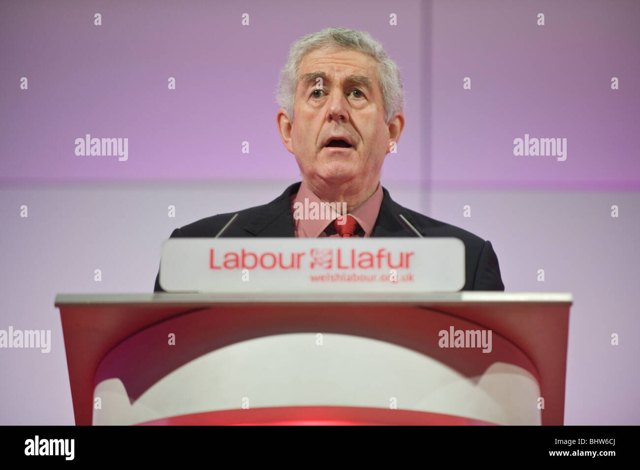 Rhodri Morgan former Welsh Labour leader pictured while speaking to the ...