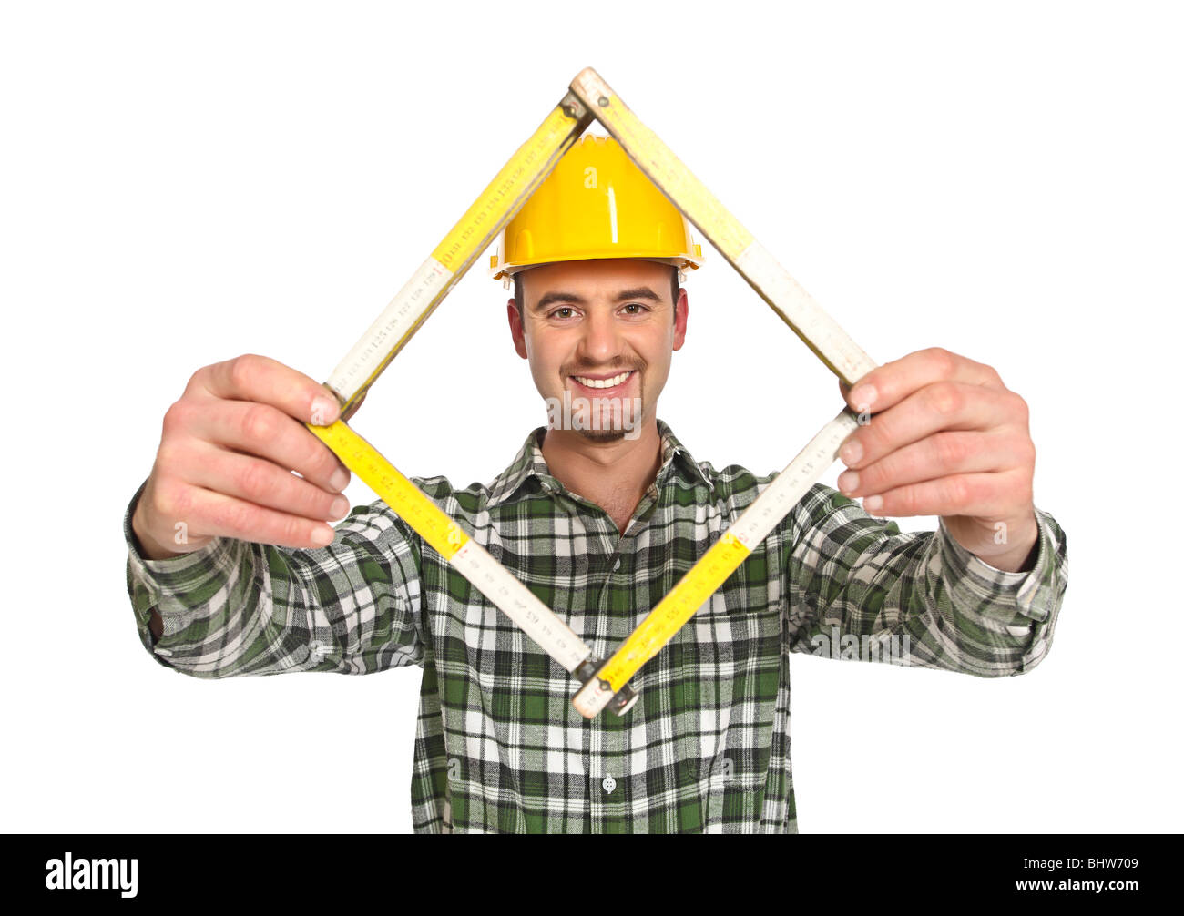 Mantool Portrait Show Meter Tool Isolated On White Stock Photo Alamy