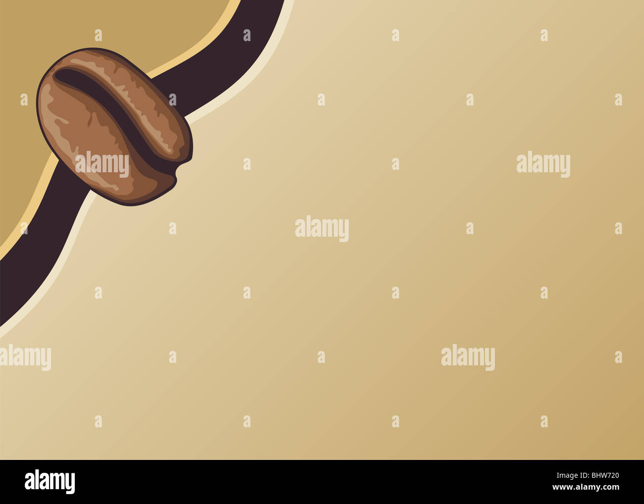Coffee bean template for invitation or stationary Stock Photo - Alamy