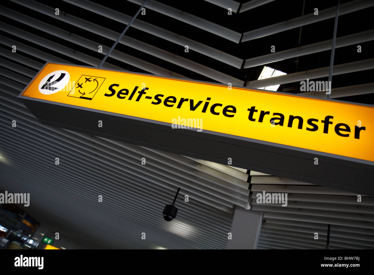 Sing board at airport Stock Photo - Alamy