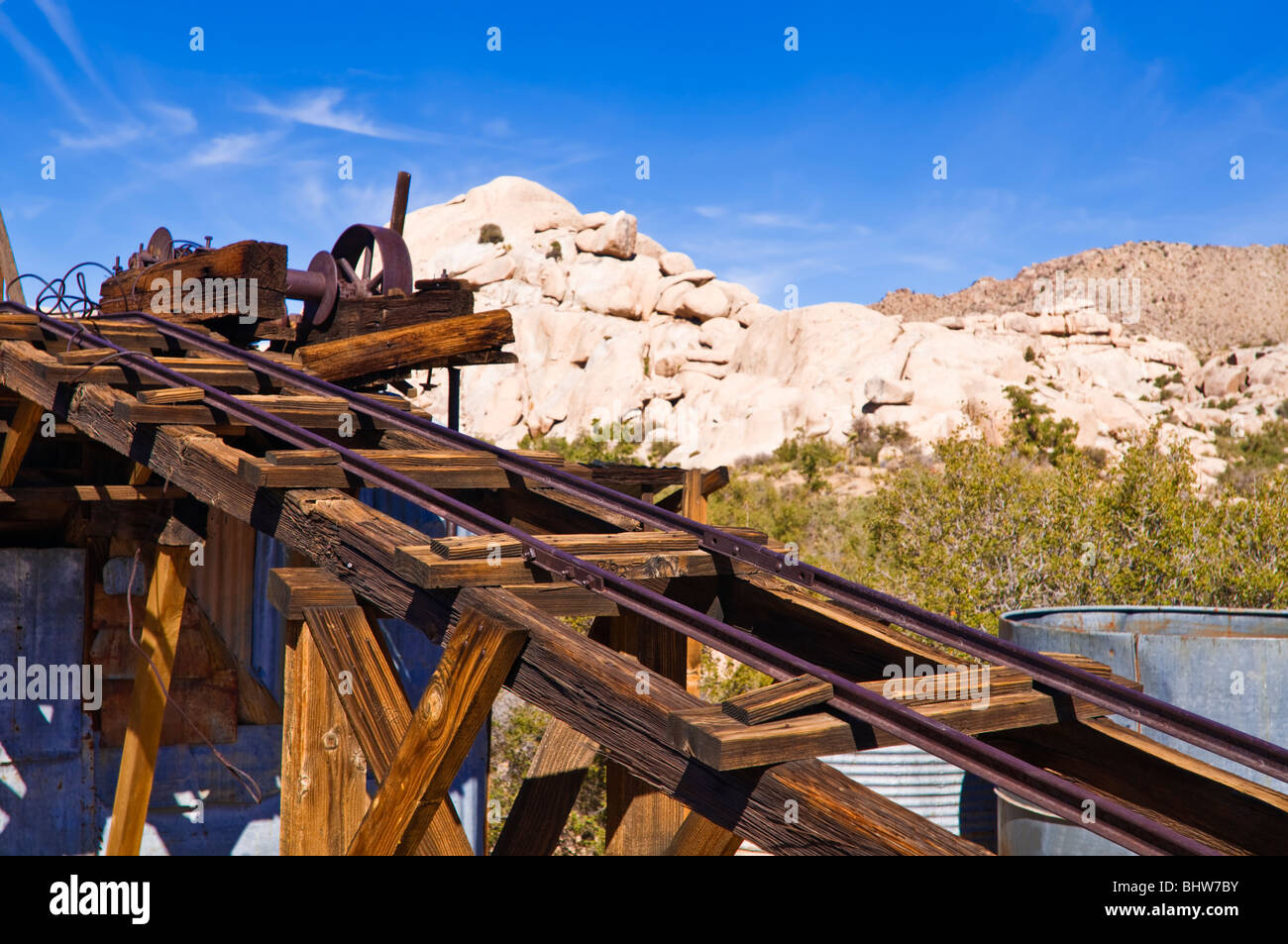 The ruins of the Wall Street Stamp Mill, Joshua Tree National Park ...