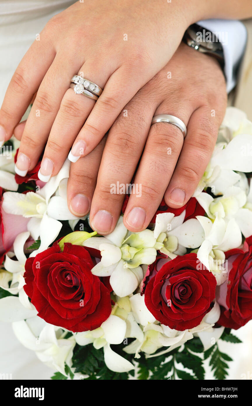 Bride And Groom Hands Stock Photo - Alamy
