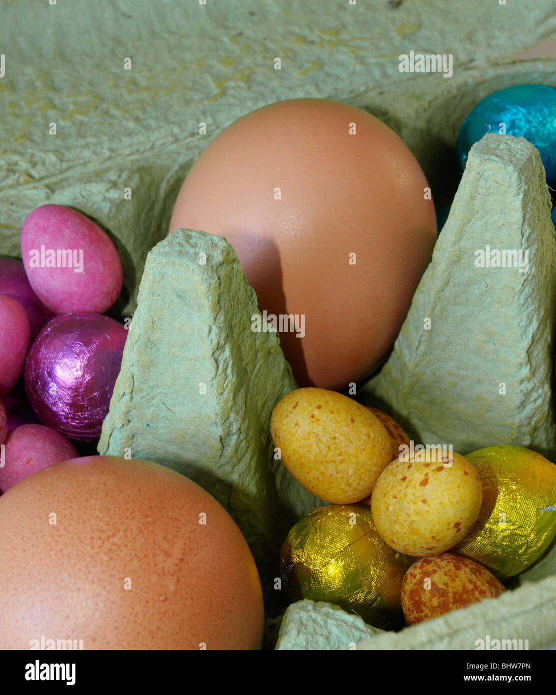 Easter eggs and hot cross buns Stock Photo - Alamy