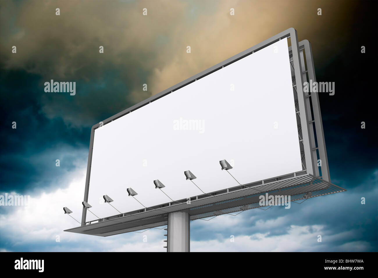 Big blank white billboard Stock Photo - Alamy
