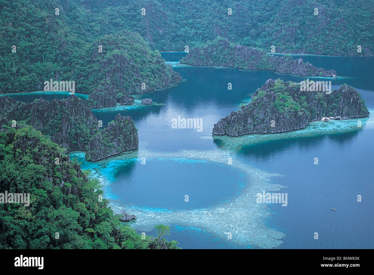 Aerial view of Coron Island Philippines Stock Photo - Alamy