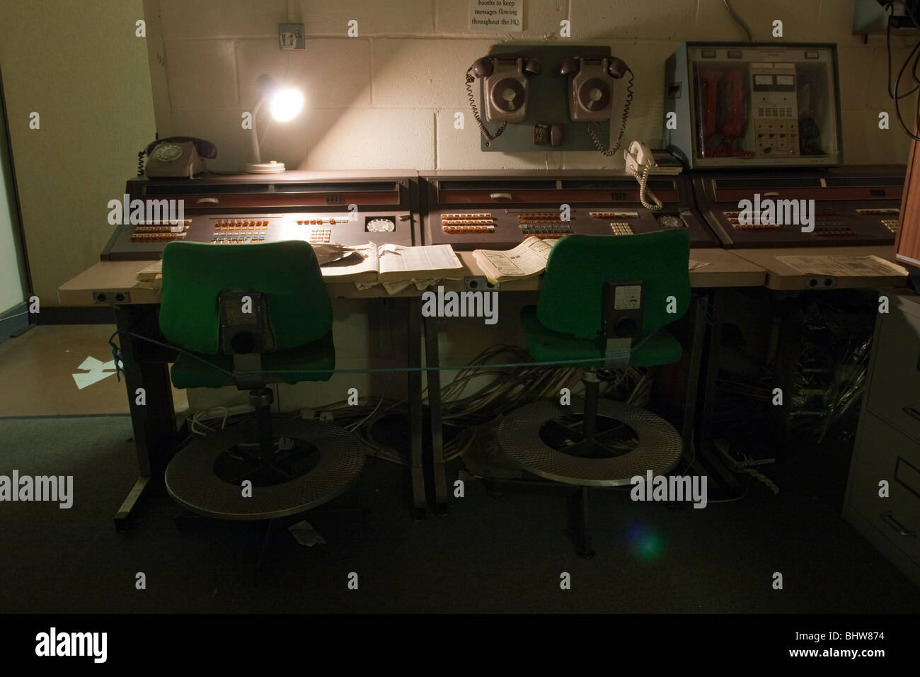 Command centre Kelvedon Hatch nuclear bunker, now open to public Stock ...