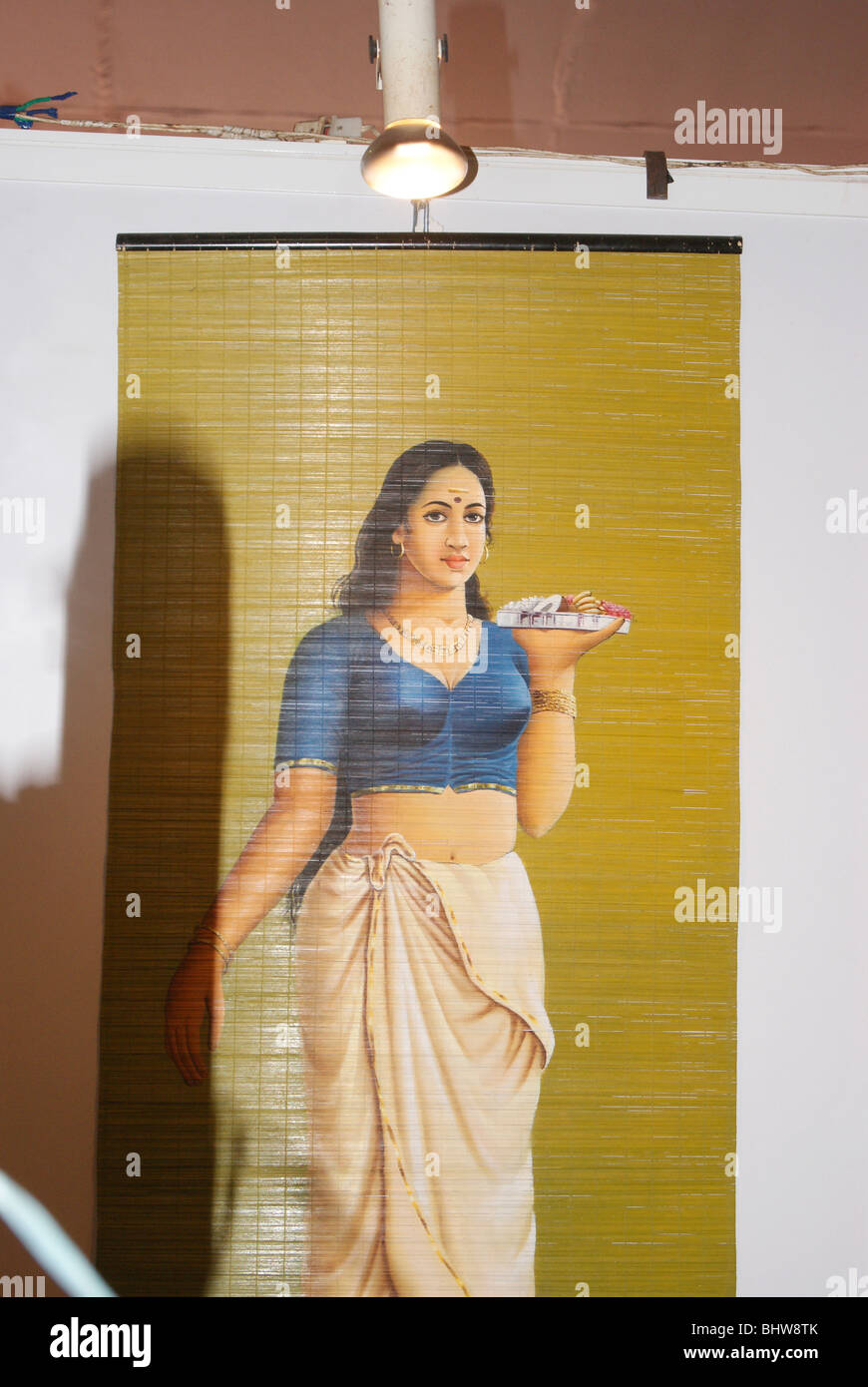Old native Kerala Woman Painting in an Art and painting Exhibition ...