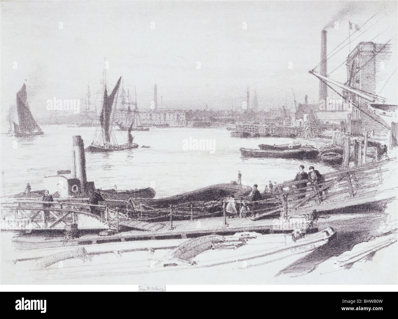 Thames dock black and white hi-res stock photography and images - Alamy