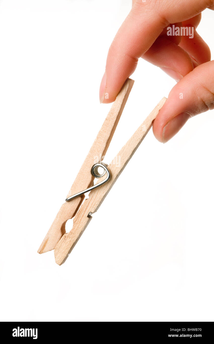 hand and clothes pin Stock Photo - Alamy
