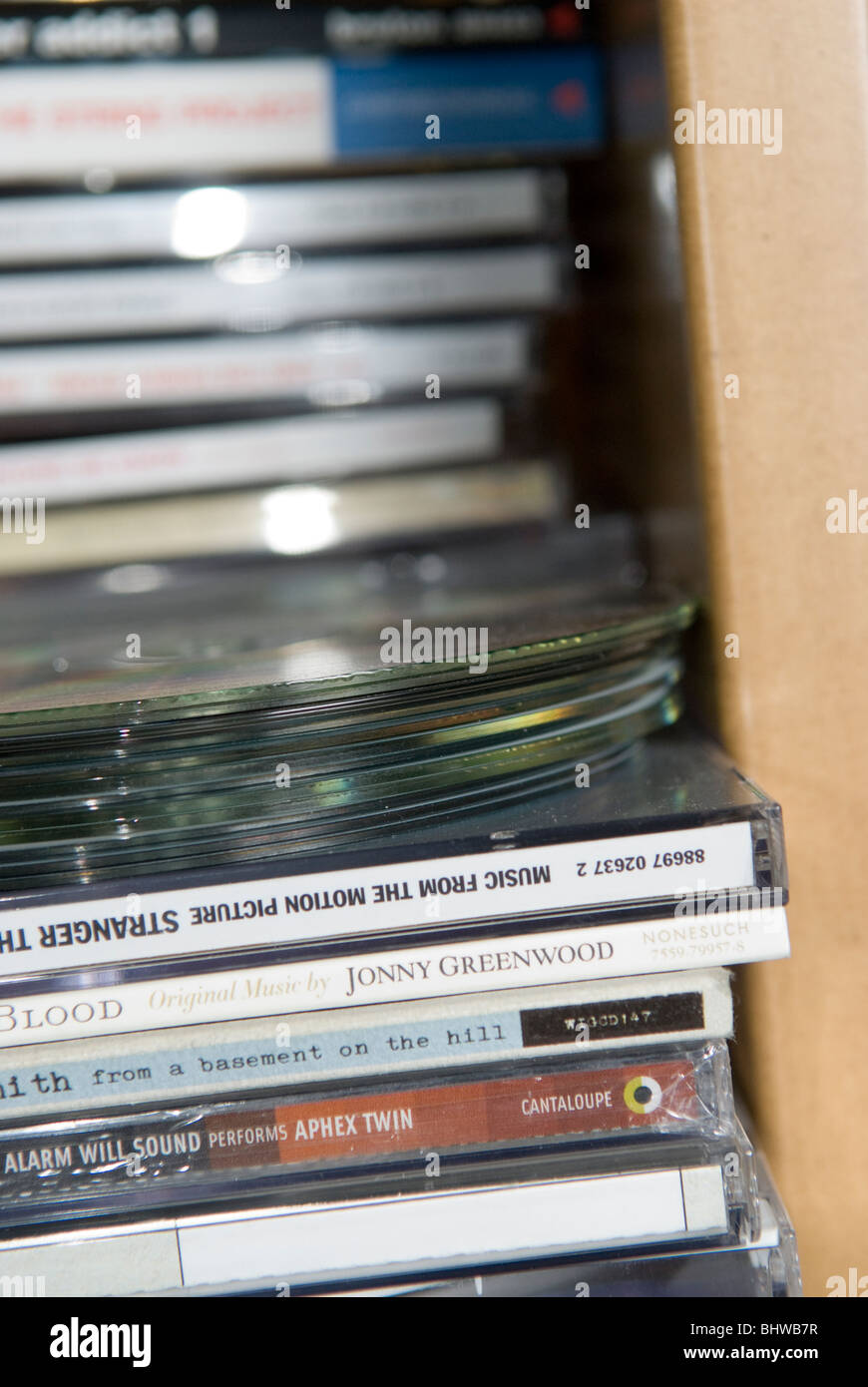Pile cds music hi-res stock photography and images - Alamy