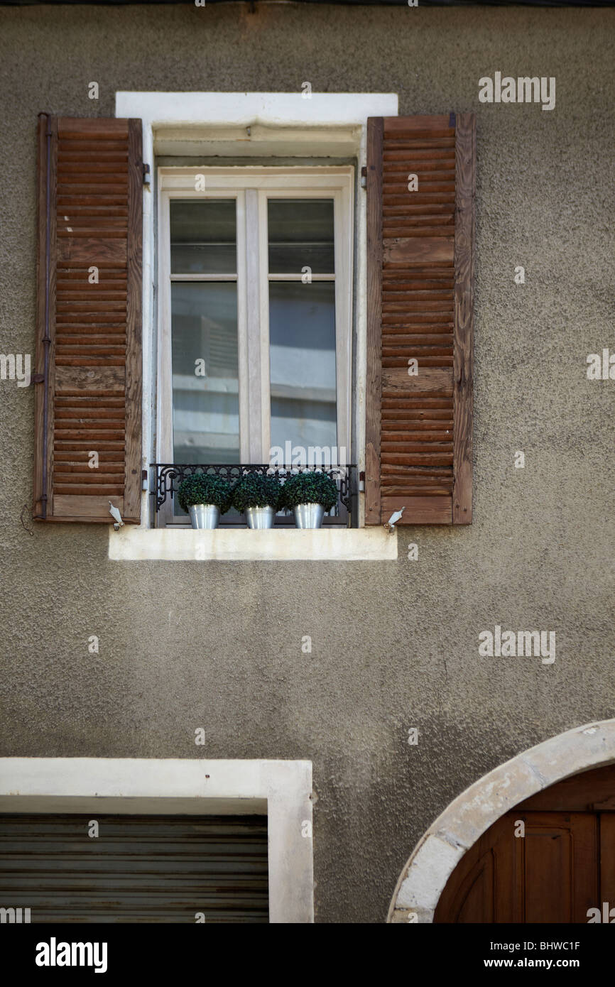 Window with shutters in Beaune, France Stock Photo - Alamy