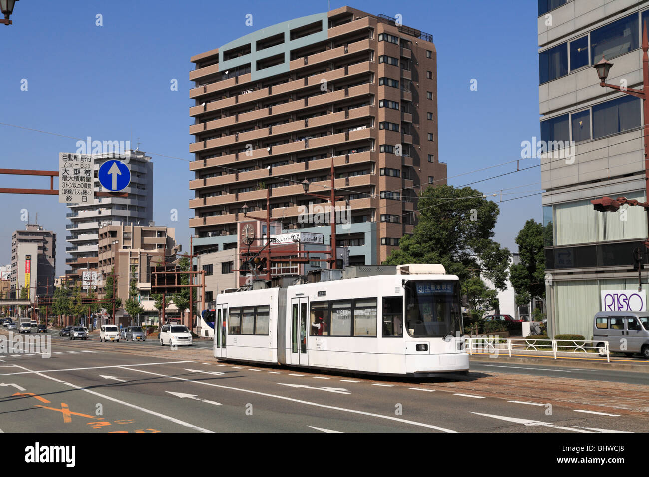 Kumamoto City Tram, Kumamoto, Kumamoto, Japan Stock Photo - Alamy