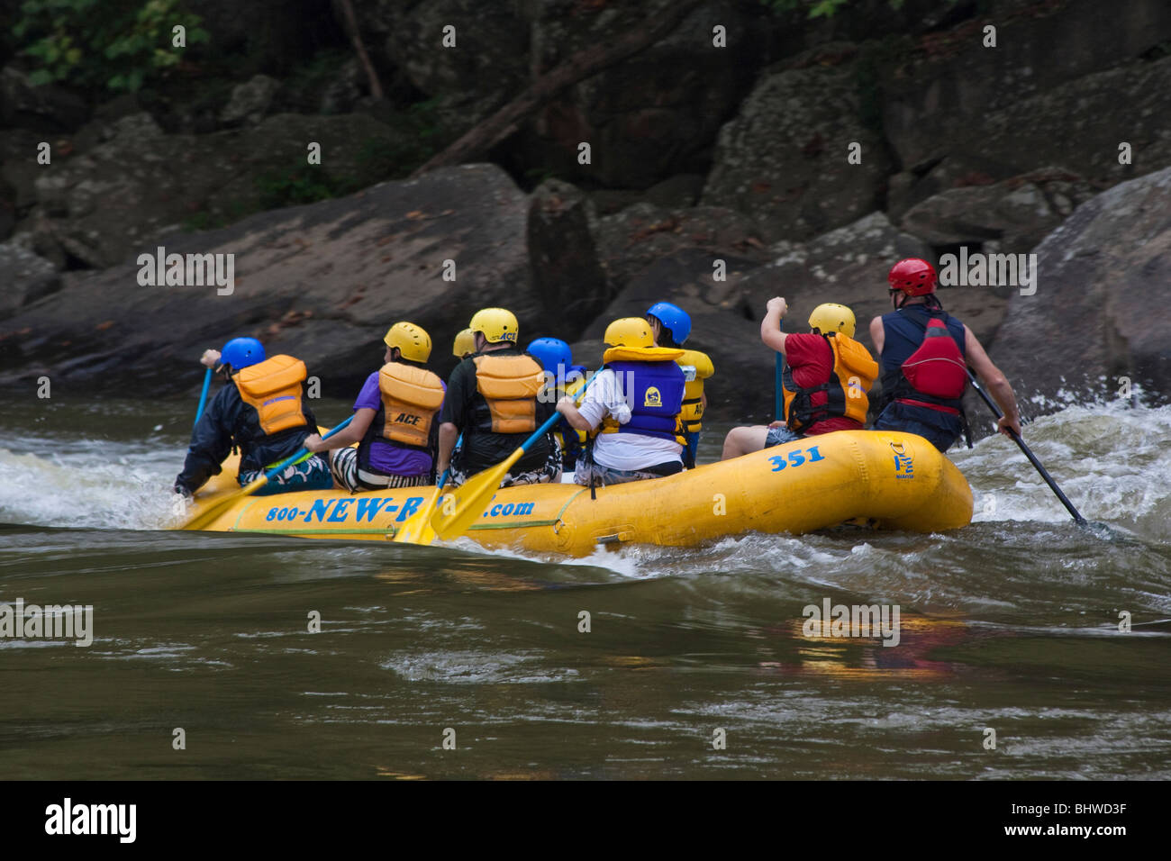 View of White water rafting New River in West Virginia Wild Appalachia ...