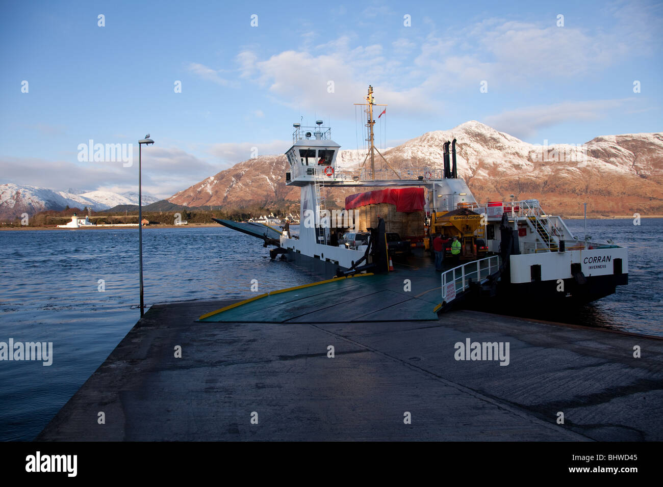 The corran ferry which crosses Loch Linnhe about 8 miles south of Fort ...