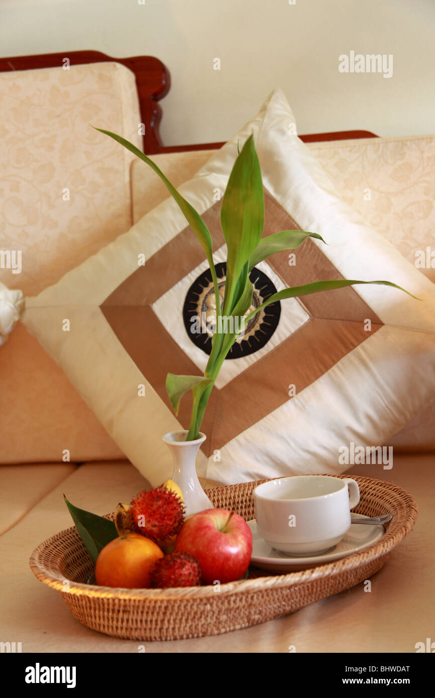 Room amenities in a 5 star hotel Stock Photo - Alamy