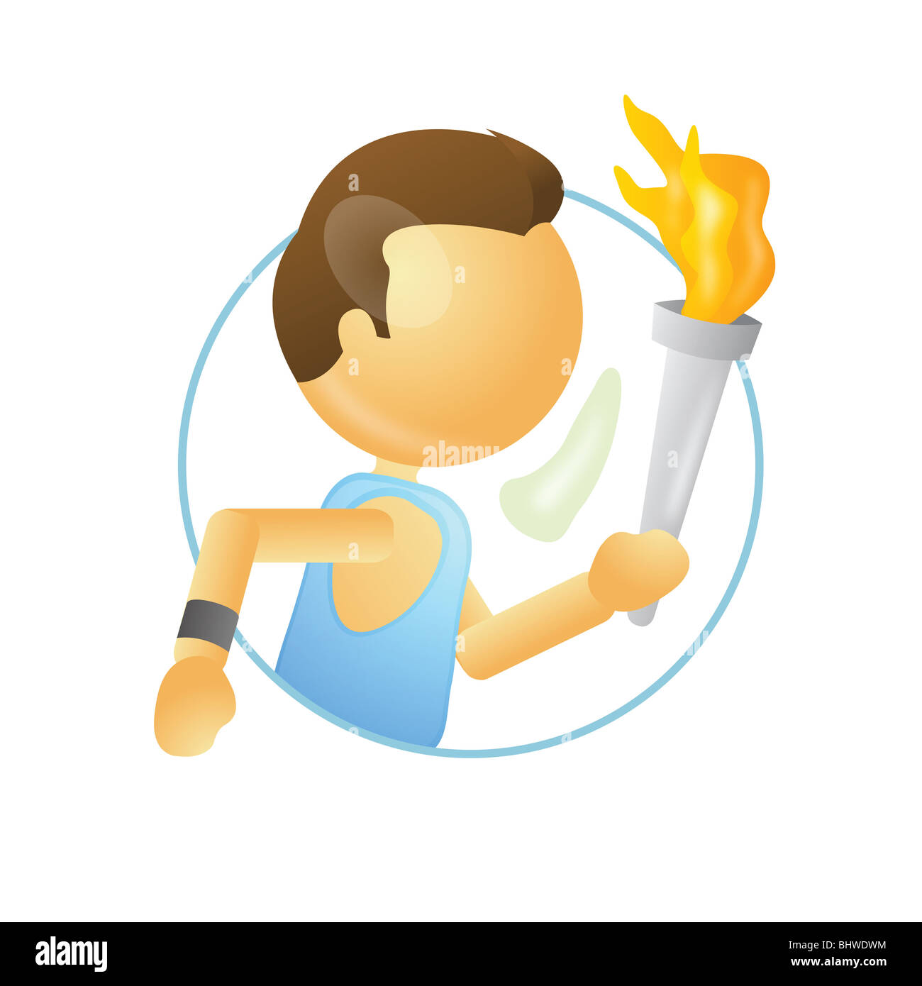 Running torch Cut Out Stock Images & Pictures - Alamy