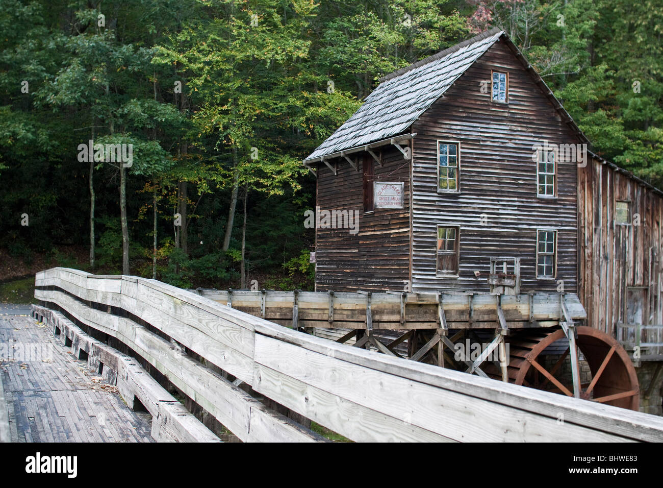Watermill Babcock with mill-wheel State Park West Virginia in USA ...