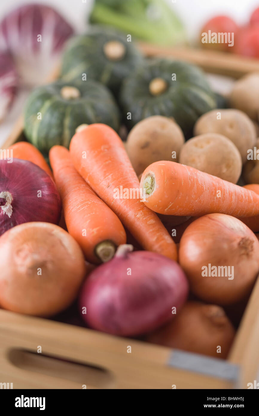 Vegetable in a Box Stock Photo - Alamy