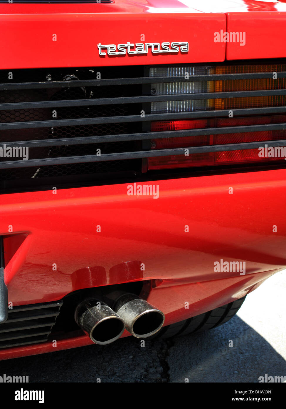 Ferrari Testarossa rear view section Stock Photo - Alamy