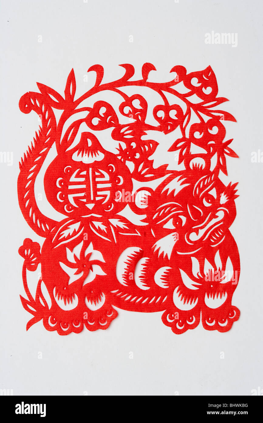 Chinese paper cut tiger hi-res stock photography and images - Alamy