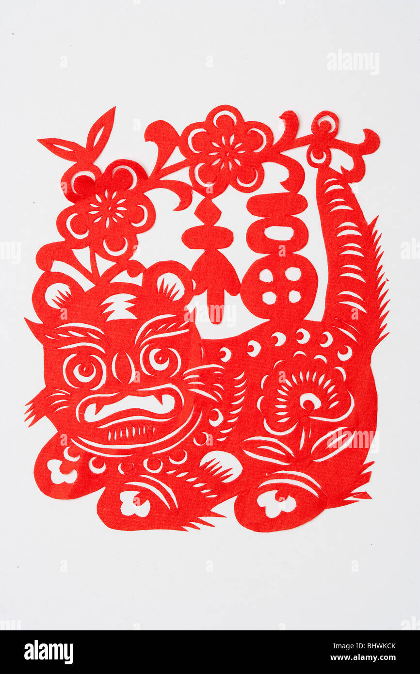 Chinese paper cut tiger hi-res stock photography and images - Alamy