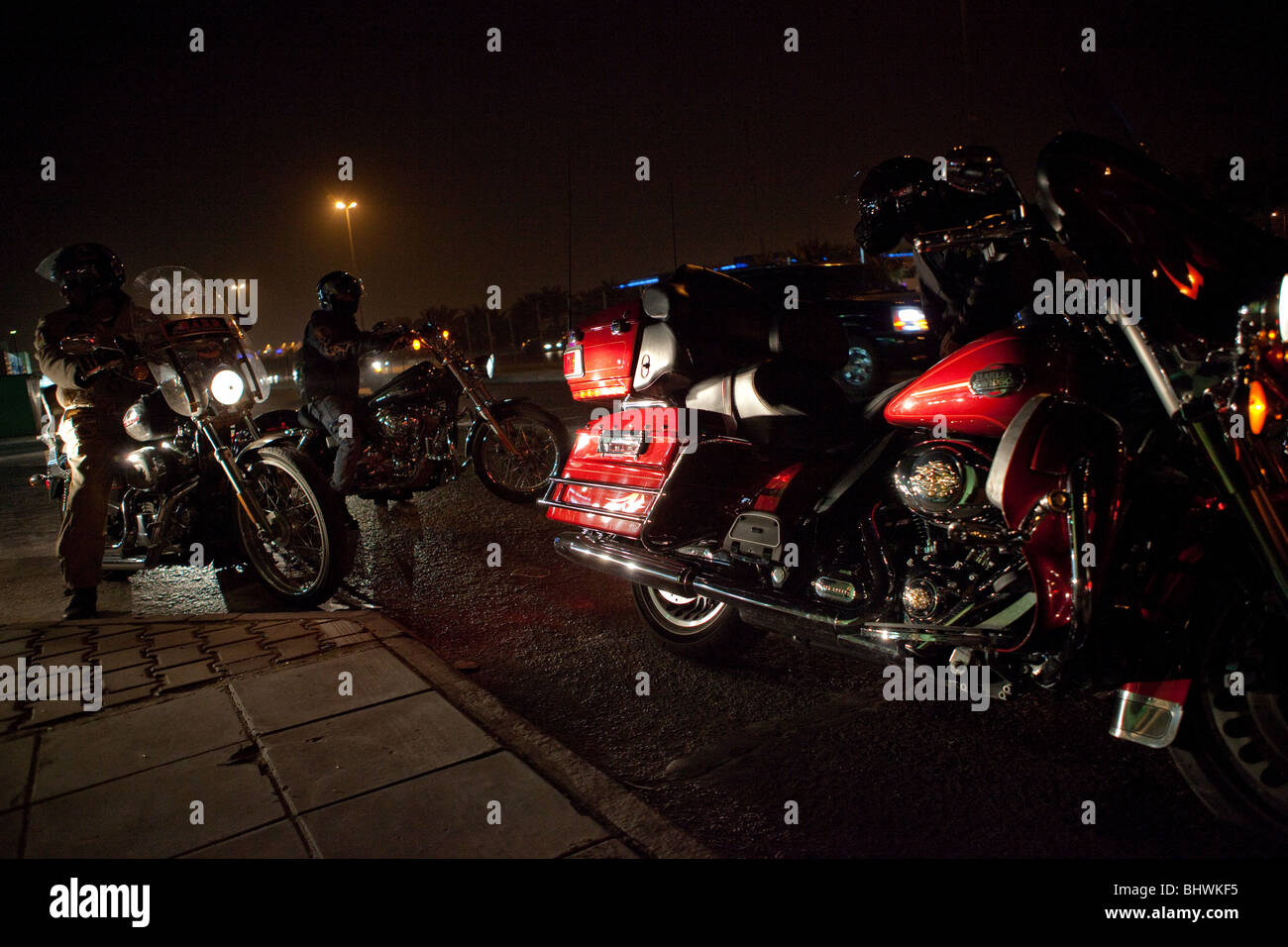 Harley Davidson bikers Riyadh Saudi Arabia Arabian Stock Photo - Alamy