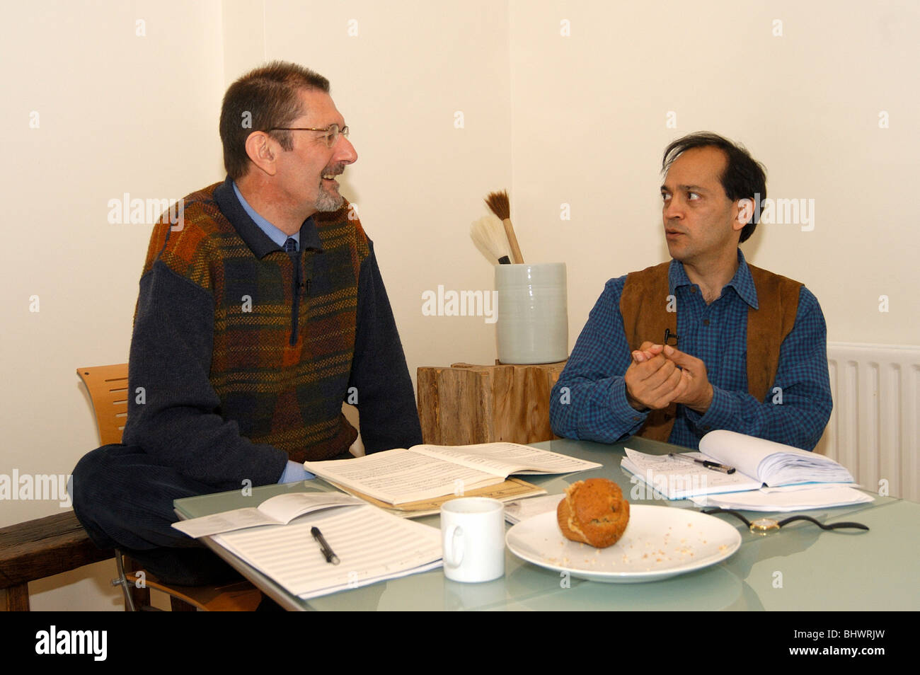Vikram Seth, the Indian novelist, at home in London with Phillip Roth ...