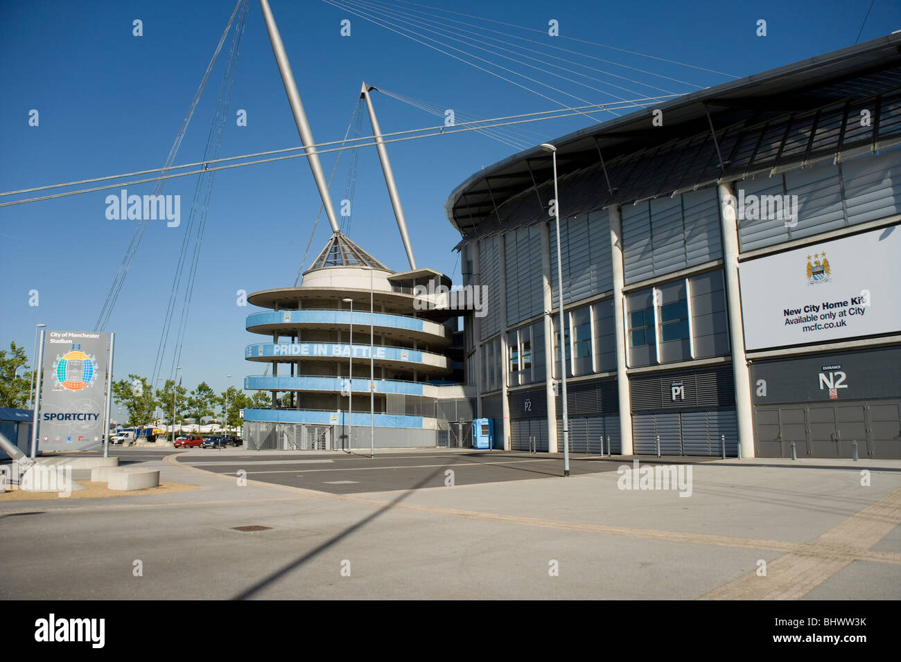 Manchester City Football Stadium at Eastlands, Manchester Stock Photo ...